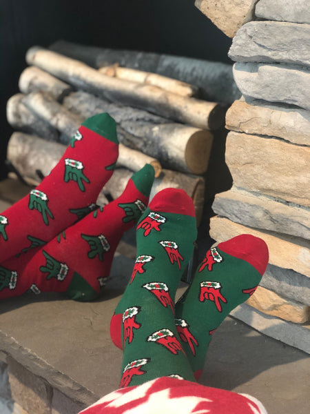 ASL Christmas "I Love You" socks, ASL socks, ASL gift – Say It In Sign