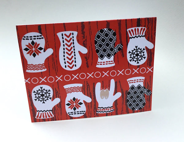 Scandinavian ASL ILY Mittens greeting card – Say It In Sign