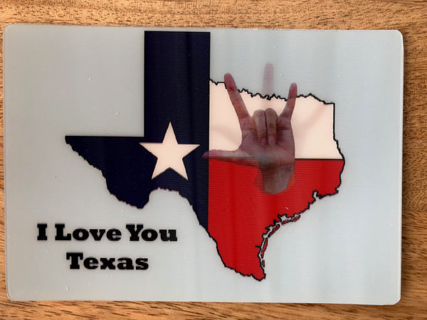 ILY Texas lenticular card – Say It In Sign